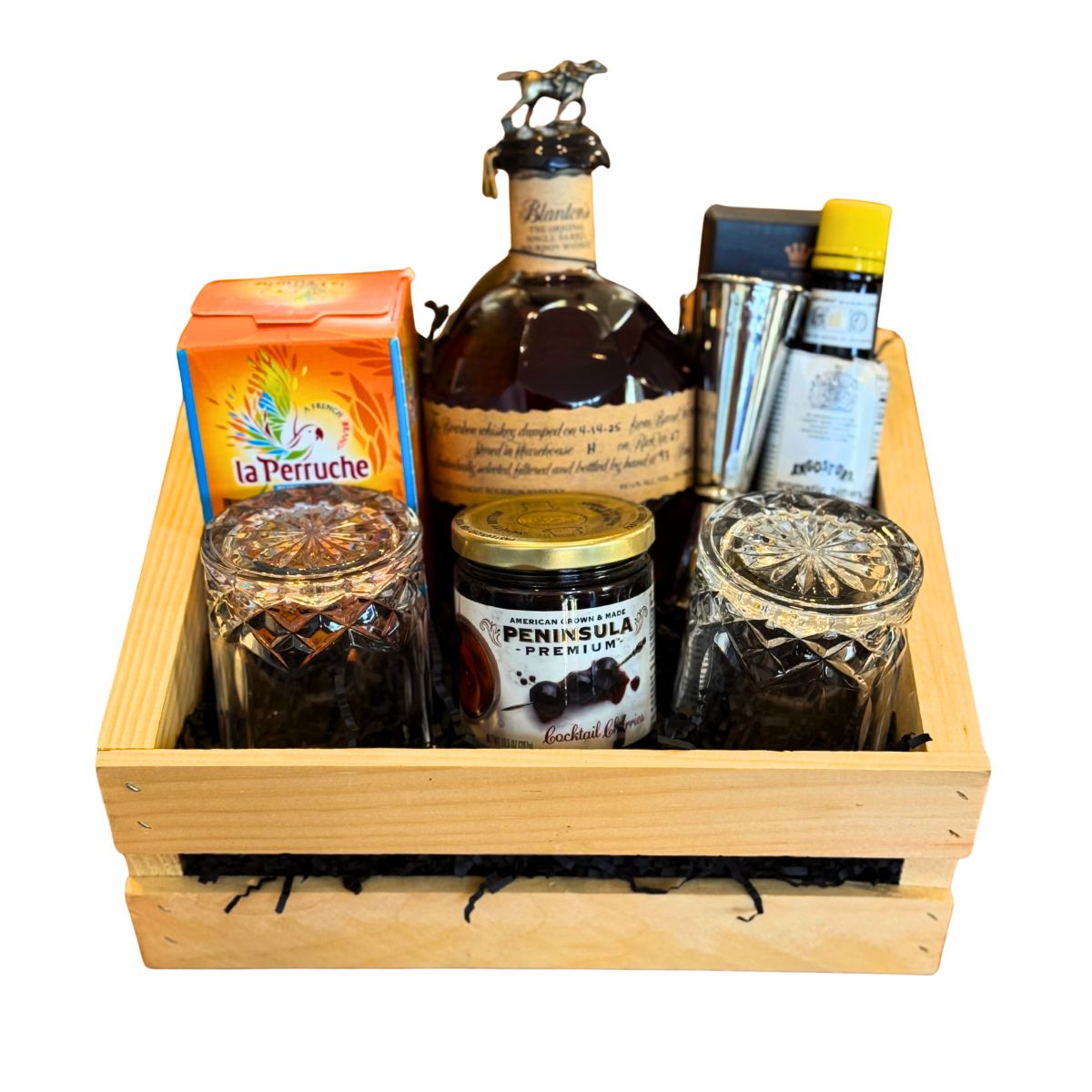 Blanton’s Old-Fashioned Wooden Gift Crate | Cocktail Set – Top Bourbon